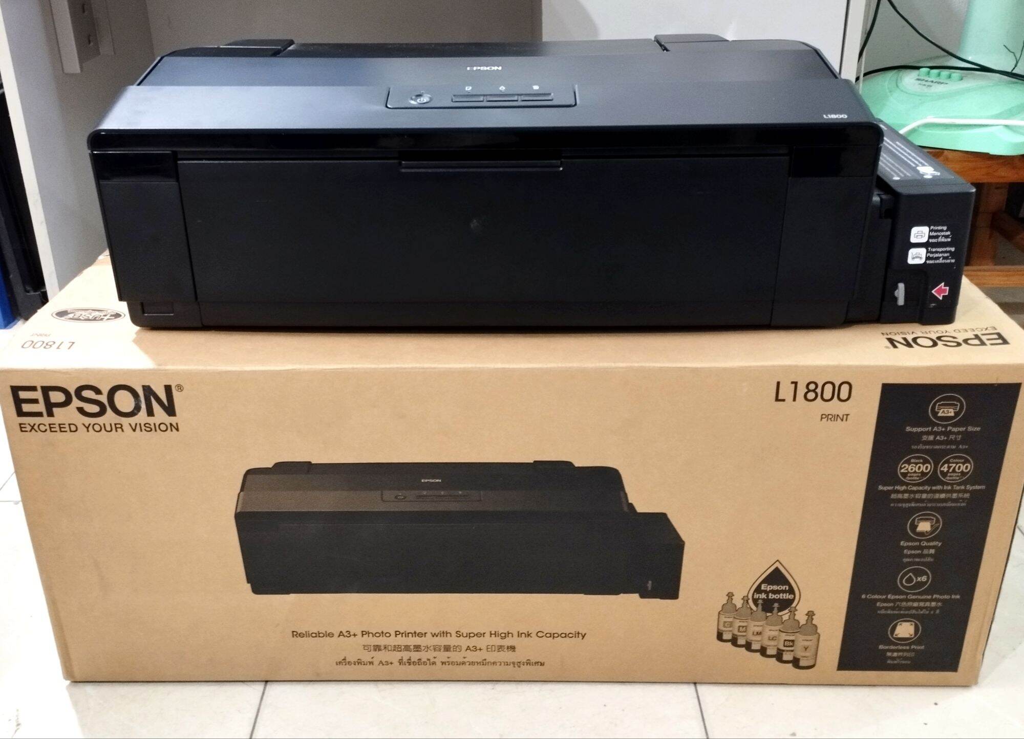 Epson Inkjet L1800 แท้งค์โรงงาน 6สี ใช้งานปกติ พิมพ์ภาพสวย เครื่องมือ ...