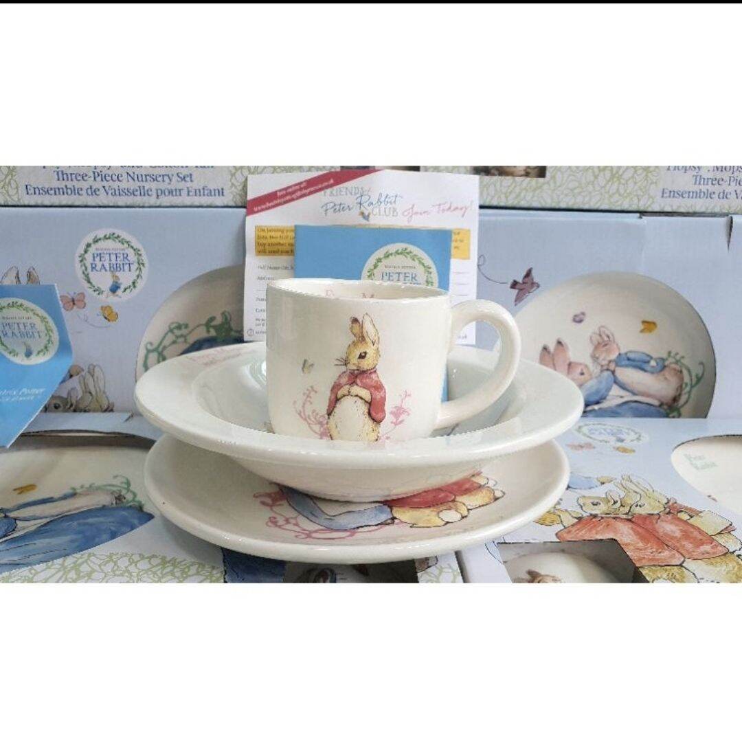 (พร้อมส่งครบทุกสีส่งไว) ชุดจาน Peter Rabbit 3 ชิ้น งานส่งออกอังกฤษ น่ารักมากๆ | Lazada.co.th