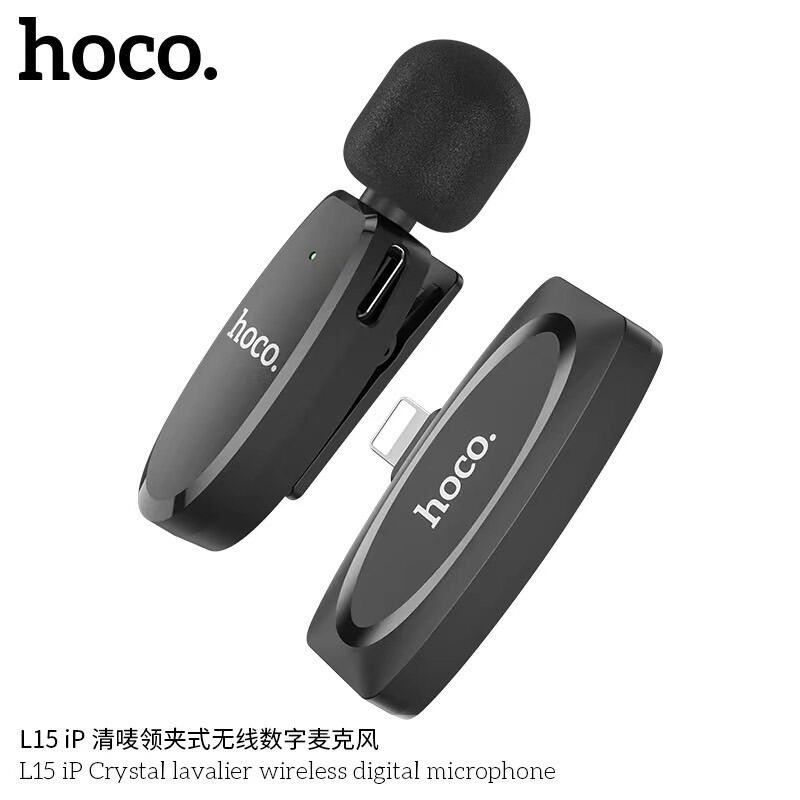 Hoco L15 Type-C Crystal lavalier wireless digital microphone | Lazada.co.th