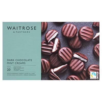 Waitrose mint cream chocolate peppermint fondant coated in dark ...