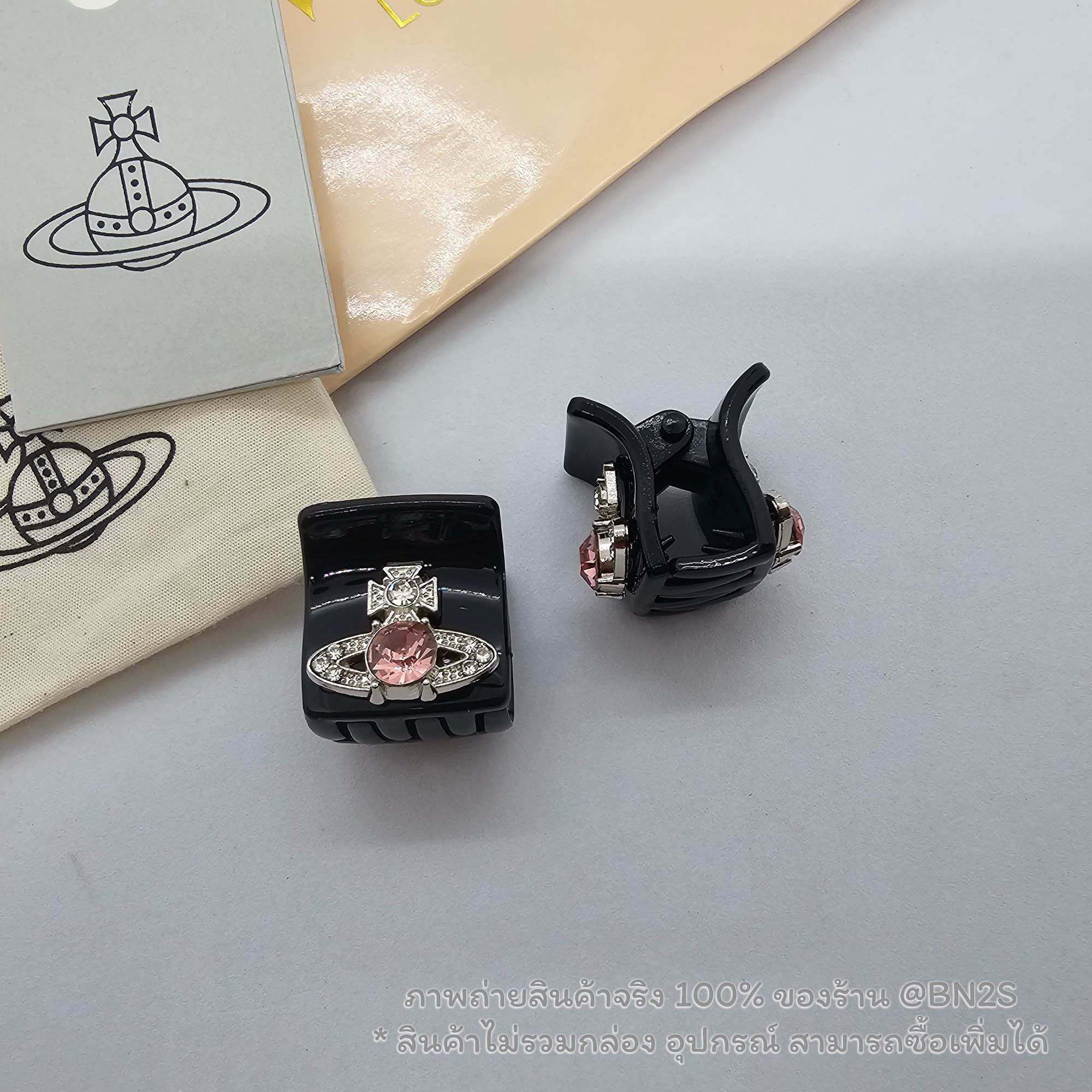 [ 1 คุ่ ] กิ๊บหนีบผมมินิ วิเวียน Vivienne Westwood Saturn hair clip 1 ...