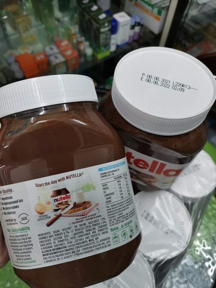 Nutella 900กรัม แยมนูเทลล่า เฮเซลนัทบดผสมโกโก้ EXP 8.8.2022 - ของกิน ...