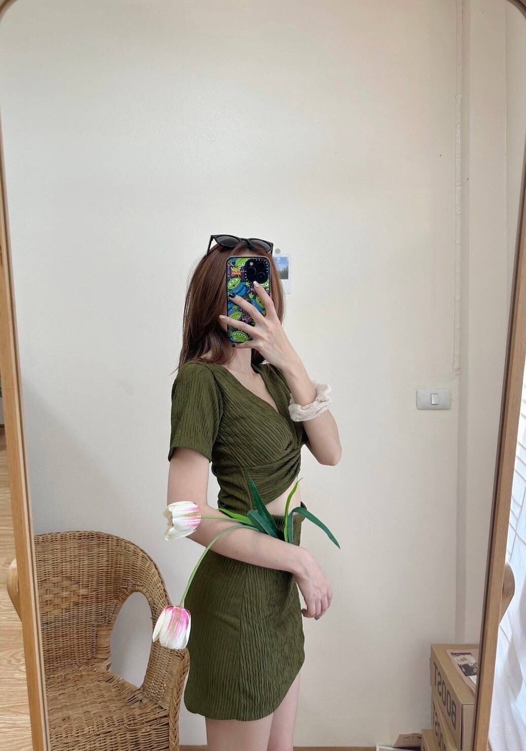 🧡PATCHARIN🧡เดรสแขนสั้น ทวิสหน้า | Lazada.co.th