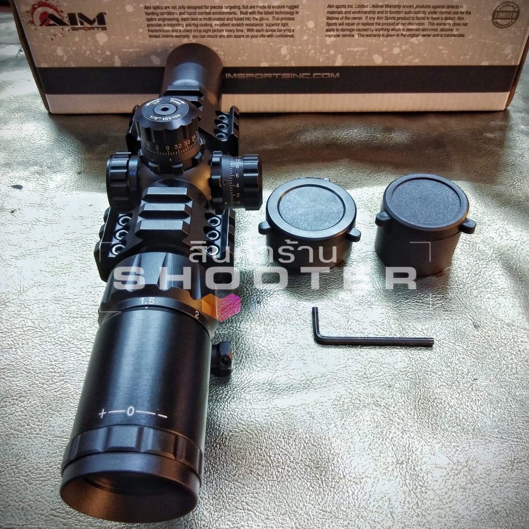 กล้อง AIM 1.5-4x30 (โฟกัสภาพเร็ว+ขารางเต็ม+ท่อ30มิล) - The Shooter - ThaiPick