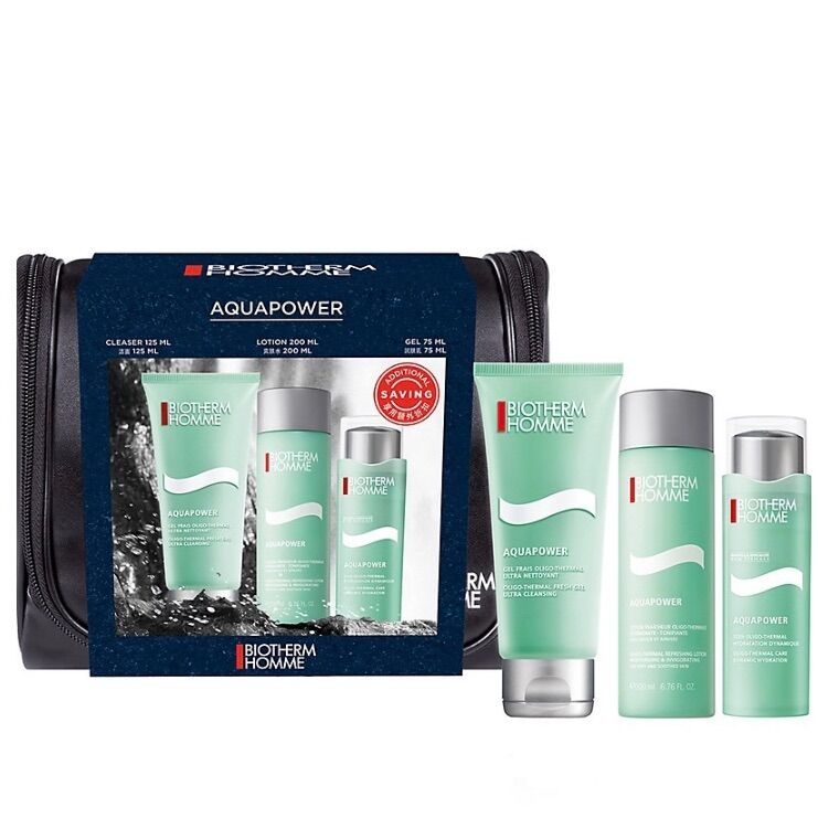 Biotherm Homme AQUAPOWER Bag Set 400ml ชุดเซ็ตผลิตภัณฑ์ดูแลผิวหน้า ...