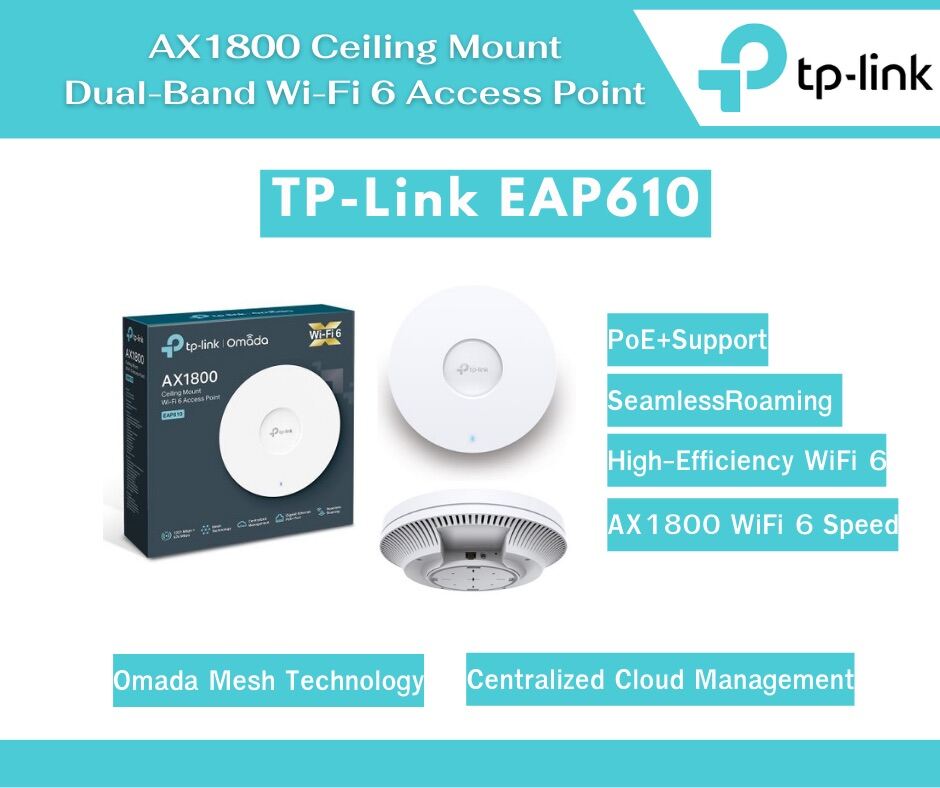 Tp Link Eap610 Ax1800 Ceiling Mount Dual Band Wi Fi 6 Access Point