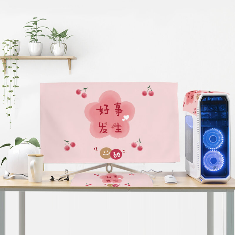 Taobao Collection ผ้าคลุมจอคอมพิวเตอร์ผ้าคลุมกันฝุ่นผ้าคลุมคีย์บอร์ดคอมลายการ์ตูนน่ารัก | Lazada ...
