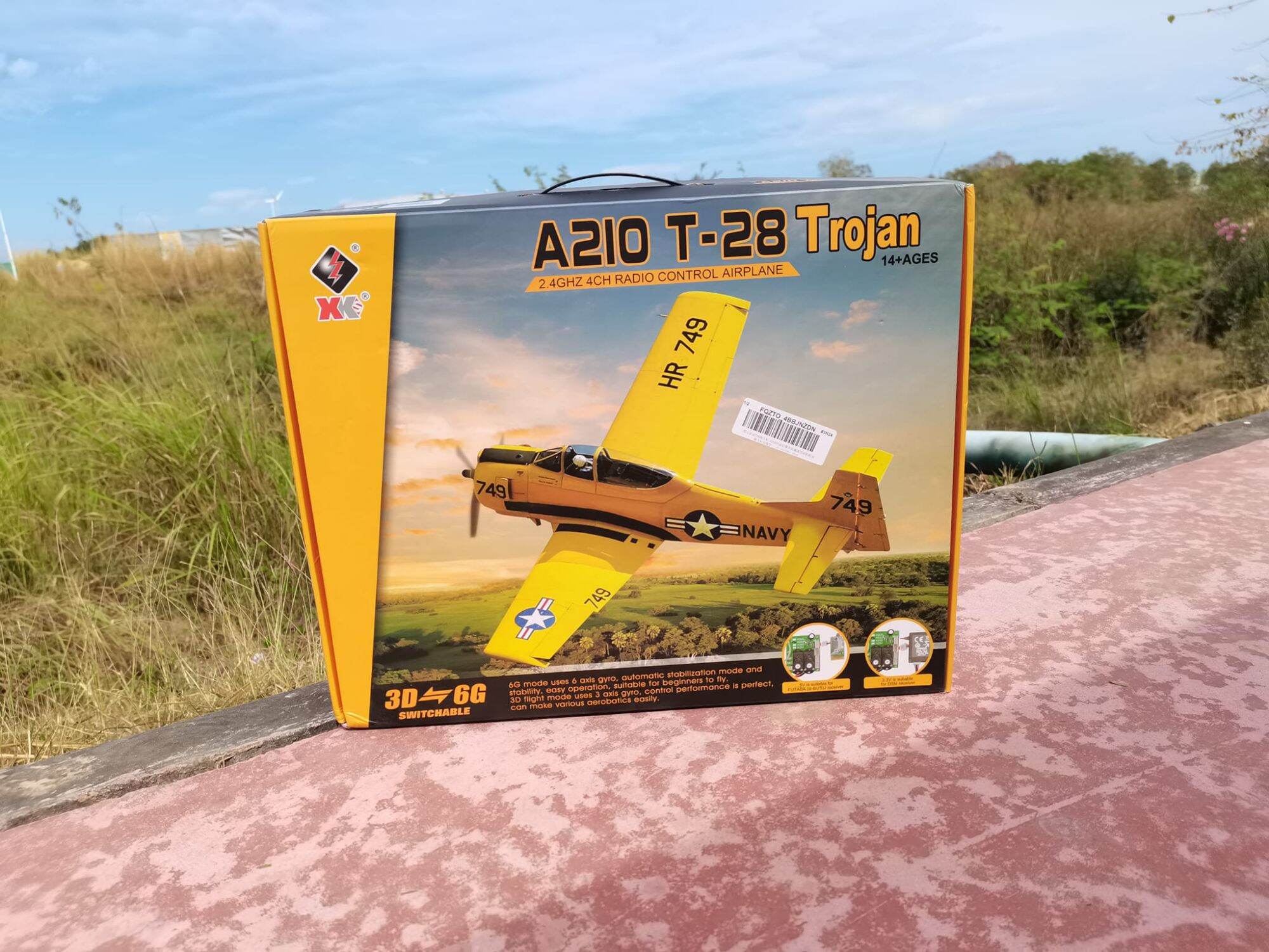XK A210 TROJAN MINI T28 380mm Wingspan 2.4G 4CH 3D6G โหมด Switchable 6 ...