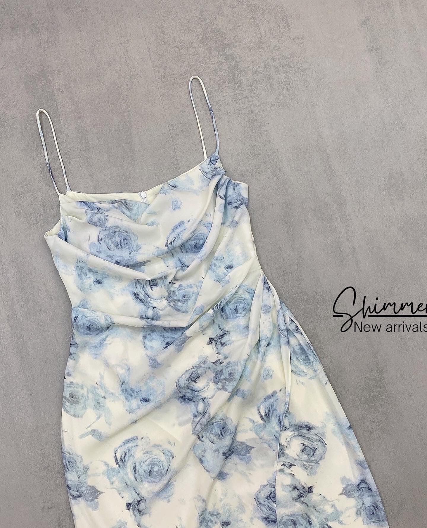Blue-Grey Roses Dress - pimnadacloset - ThaiPick