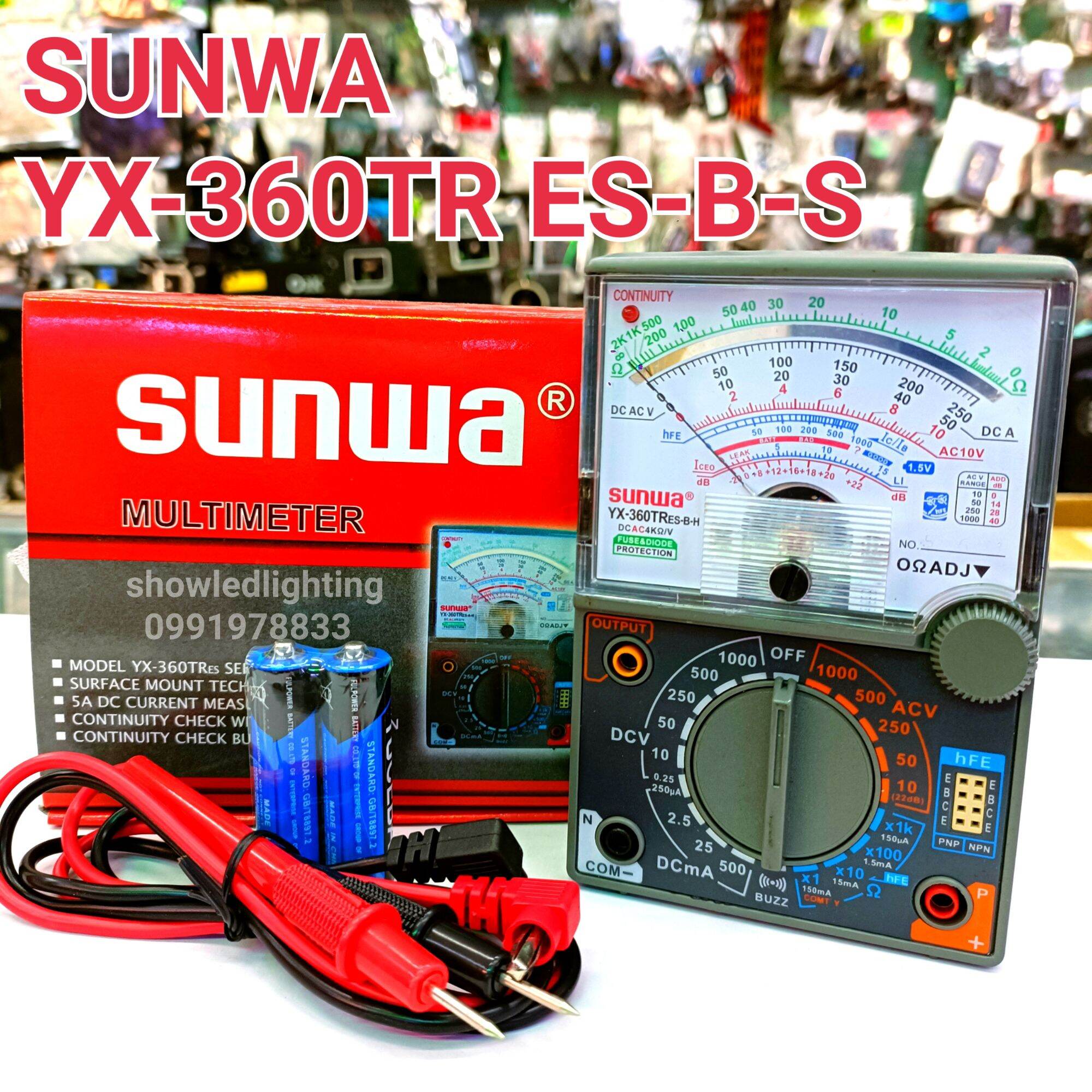Sunwa YX-360TR ES-B-H มัลติมิเตอร์แบบเข็ม มิเตอร์วัดไฟ อนาล็อคมัลติ ...