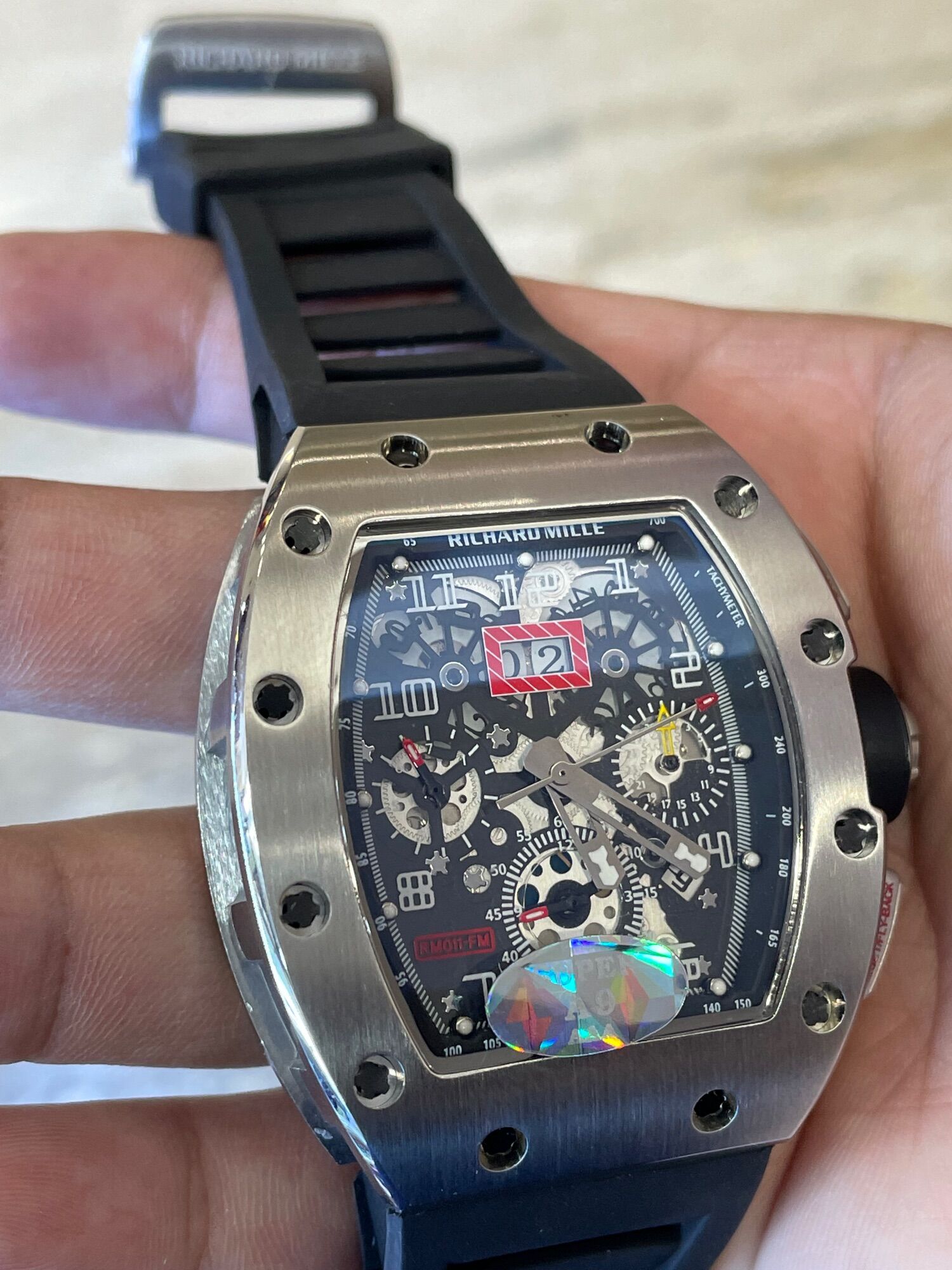 RAJAN Watch Richard Mille automatic movement rubber strap one year ...