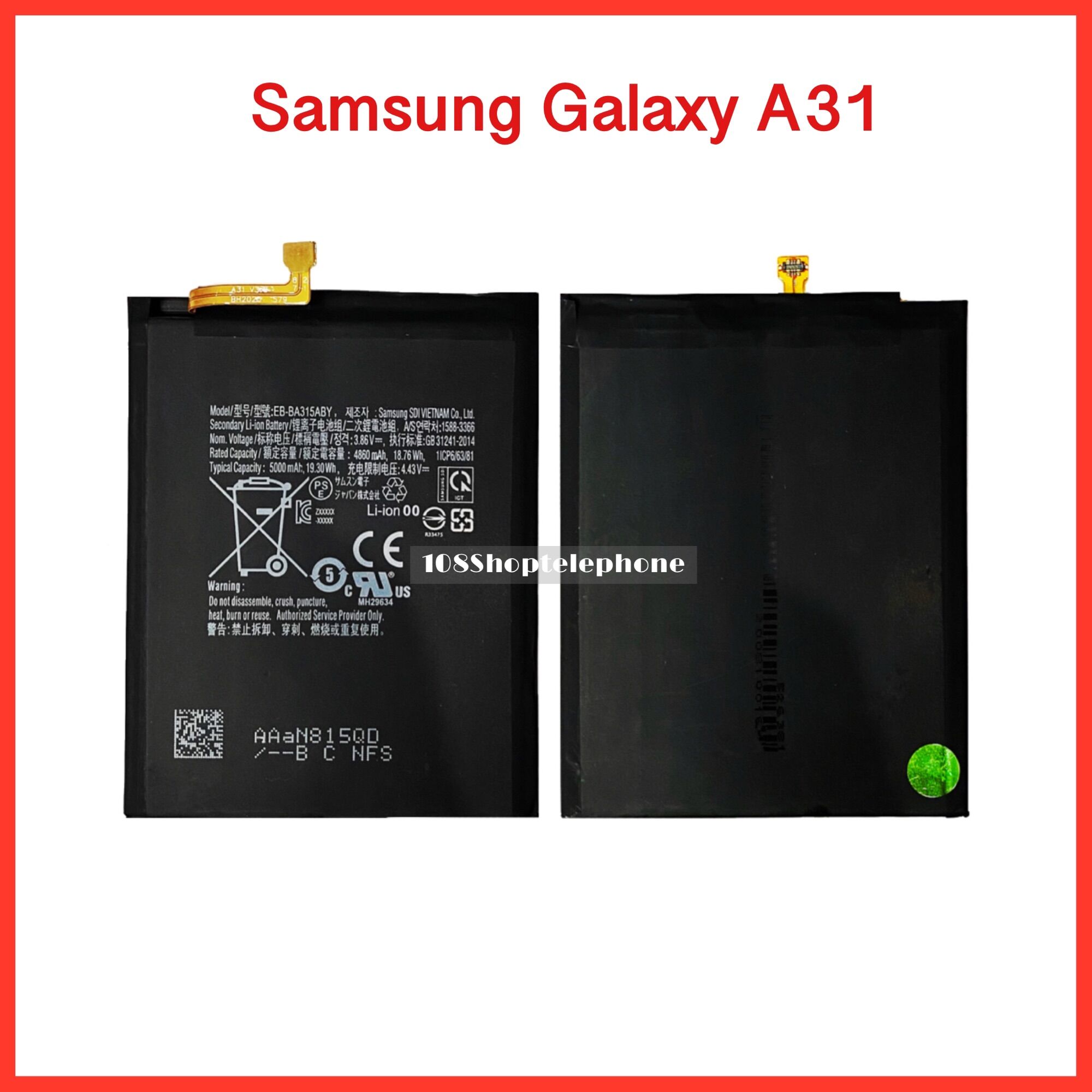 แบตเตอรี่ Samsung Galaxy A31 | Model: EB-BA315ABY| สินค้าคุณภาพดี ...