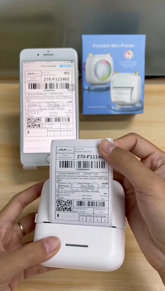 MICOO 58mm เครื่องปริ้นพกพา เครื่องปริ้นสติ๊กเกอร์ เครื่องปริ้นความร้อนไร้หมึก พิมพ์ที่อยู่ ไฟล์ ...