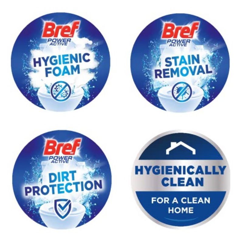 แพ็ค3ชิ้น Bref เบรฟ Classic WC Power toliet cleaner Aktiv cleaner ...