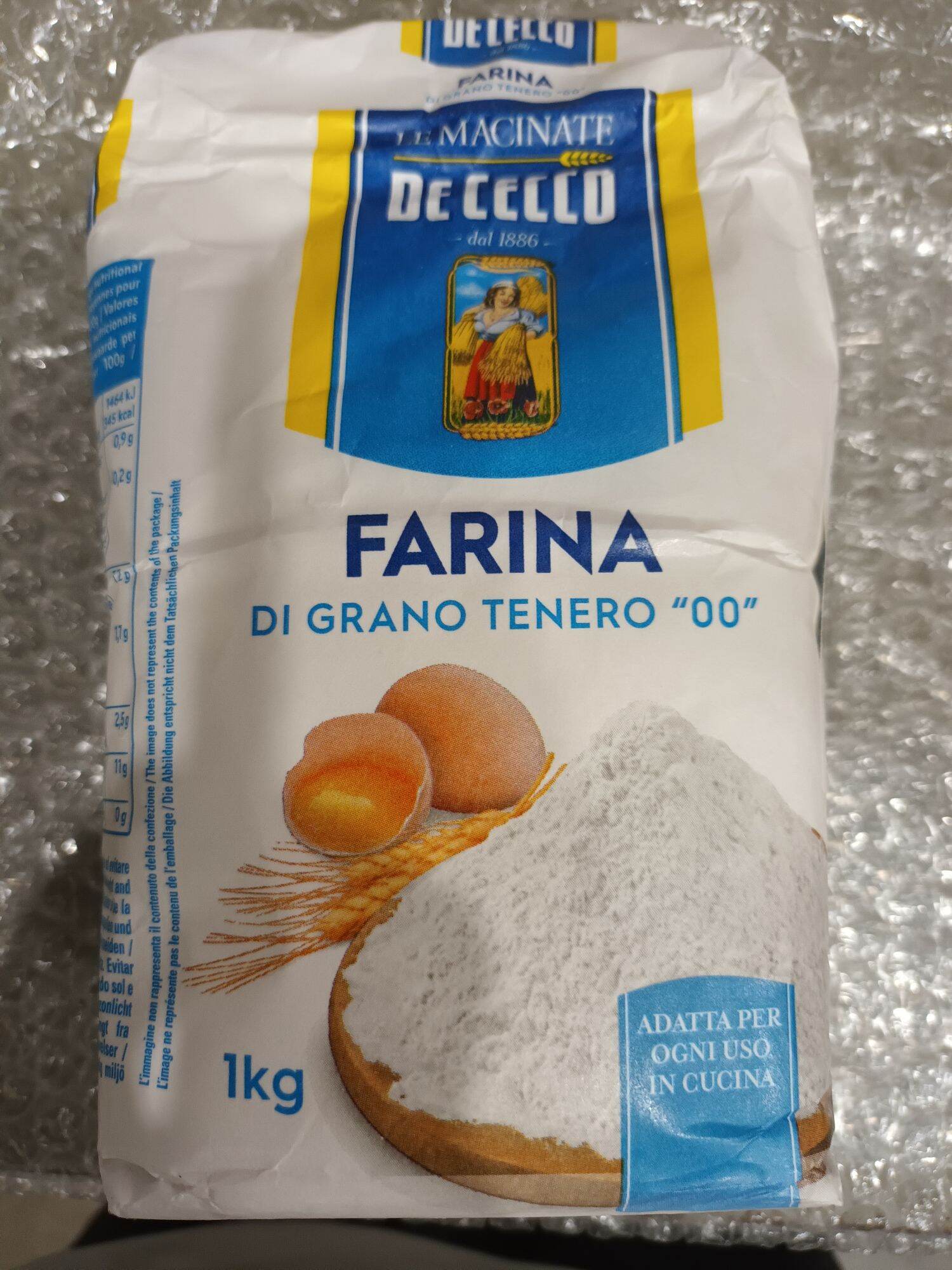 Dececco Farina Di Grano Tenero "oo" แป้งสาลีดูรัม100% ดิเซลโล 1 kg ...