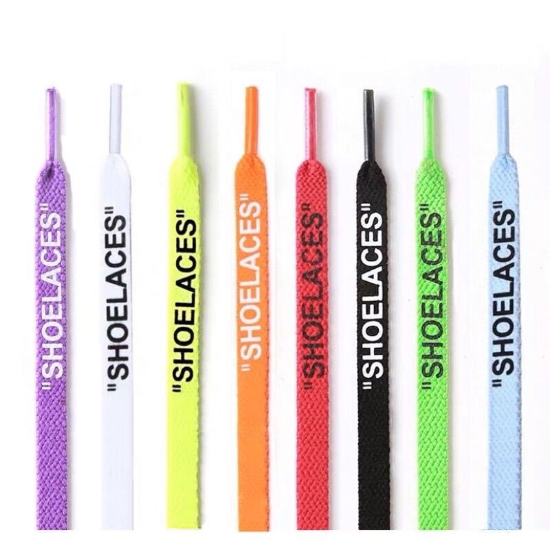พร้อมส่ง เชือกรองเท้า Shoelaces off white nike แบบแบน เชือกแฟชั่น ...