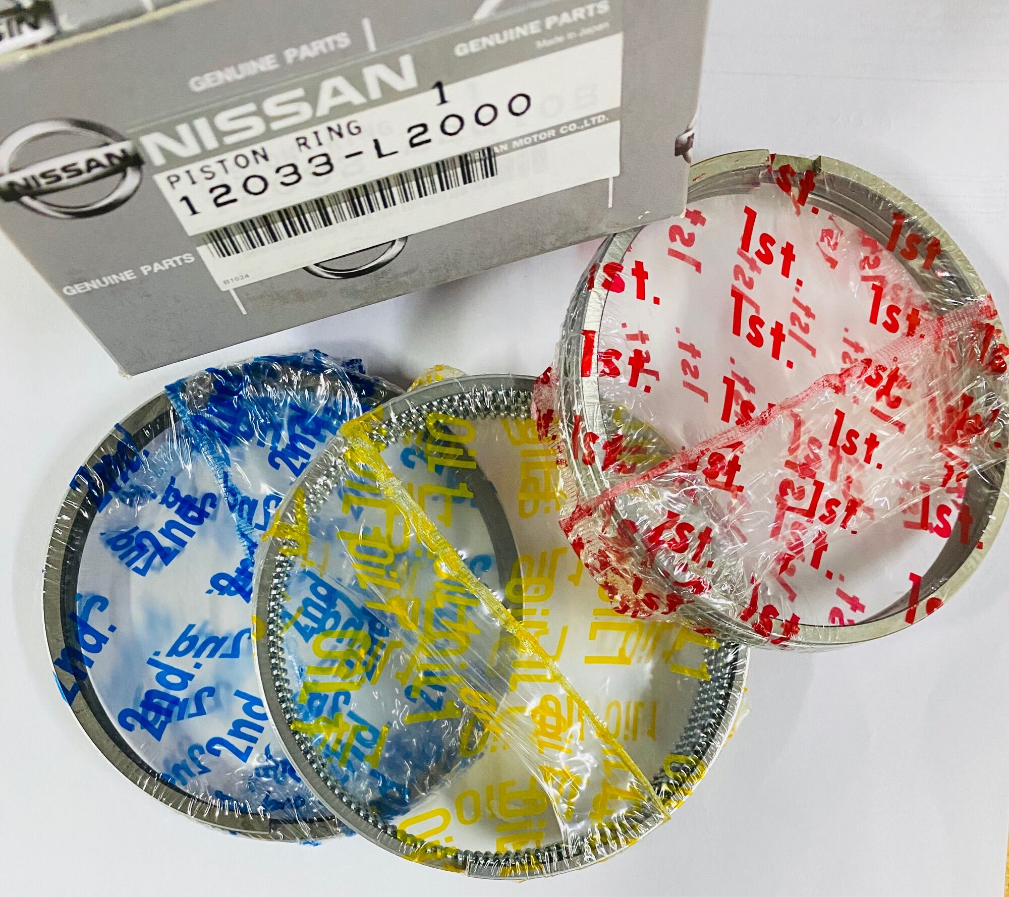 แหวนลูกสูบ NISSAN SD23 SD25 ขนาด STD รหัสสินค้า 12033-L2000 - ขายอะไหล่รถ24 - ThaiPick