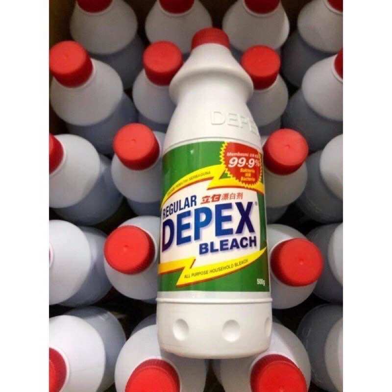 น้ำยา ซักผ้าขาว มาเล Depex สูตรเข้มข้น 500 ml. (1แถม1)แท้ น้ำยาขจัดคราบบนผ้า คราบรา คราบสกปรก ...