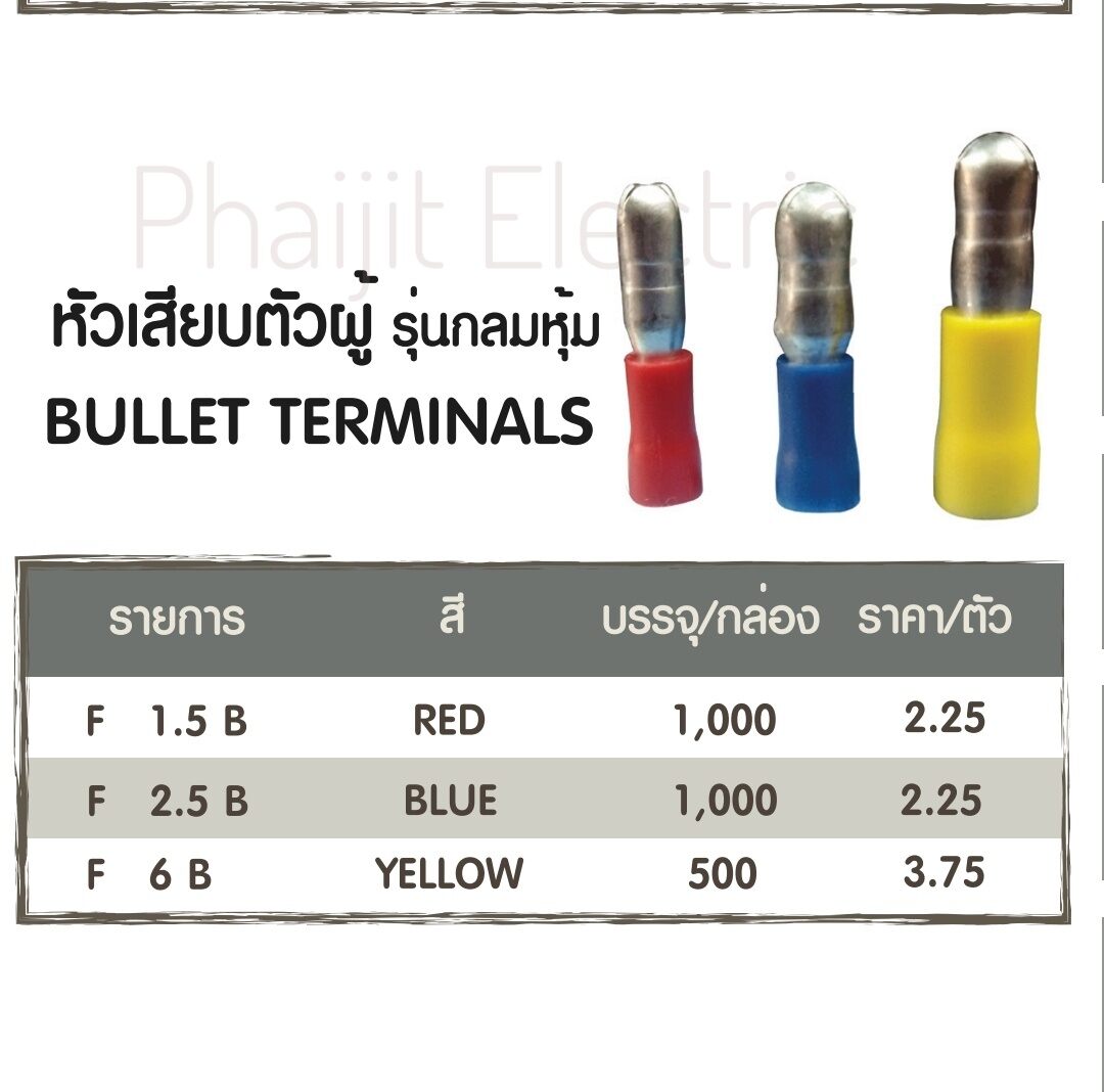 T.Lug (Terminal Lugs) หางปลาแฉก หางปลากลม หางปลาทองแดง จำนวน200ชิ้น M ...