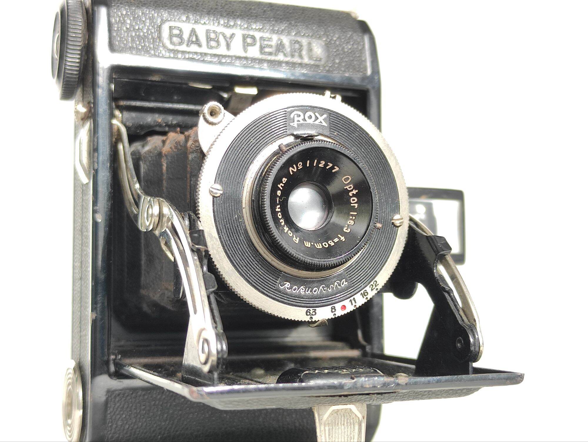 กล้องฟิล์มพับ 3x4 Baby Pearl vintage camera with Hexar lens 127 film ...