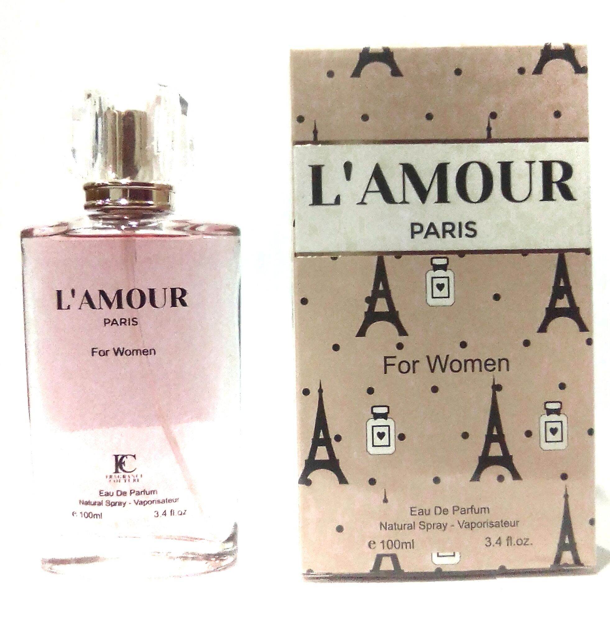 น้ำหอม ผู้หญิง FC ขวดใหญ่ 100 ml. L'AMOUR Paris For Women EAU DE PARFUM ...