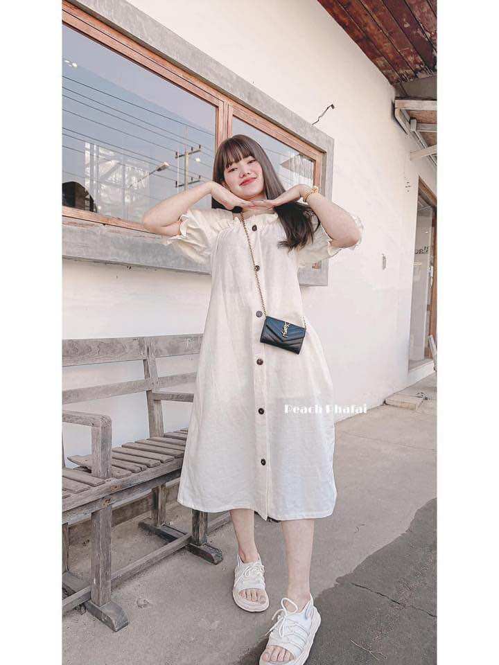 ชุดเดรสผ้าฝ้าย (รหัสT557) | Lazada.co.th