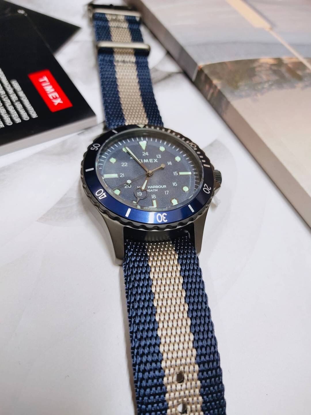 นาฬิกาผู้ชาย Timex ????TM-TW2U90100 TM S21 NAVI XL 41 M BLU BLUFAB ...