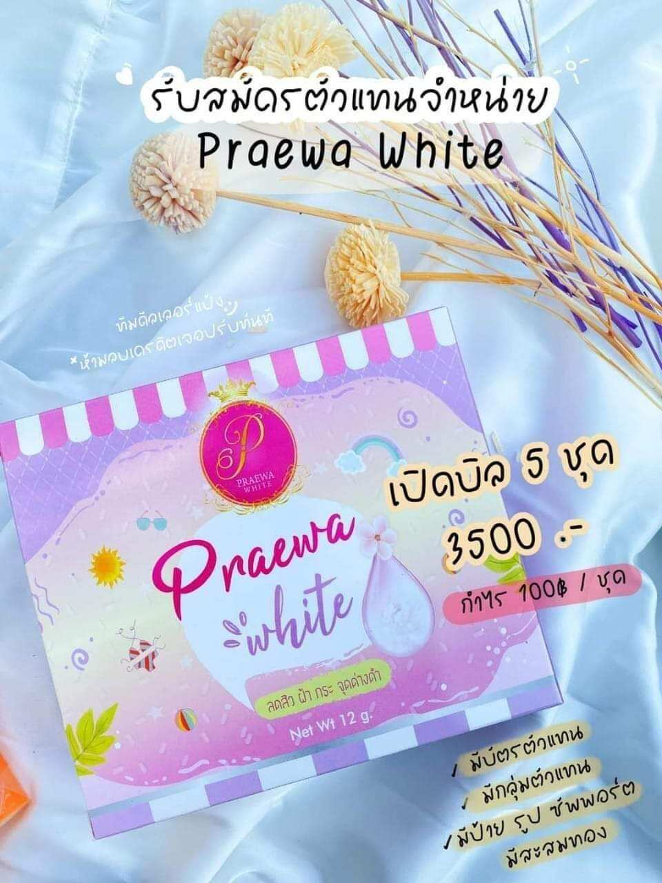 Praewa White ครีม แพรวา ไวท์ เปิดบิล5ชุด | Lazada.co.th