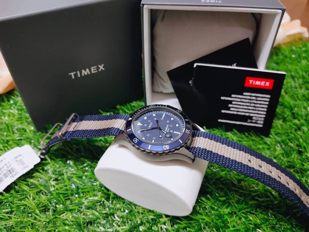 นาฬิกาผู้ชาย Timex ????TM-TW2U90100 TM S21 NAVI XL 41 M BLU BLUFAB ...