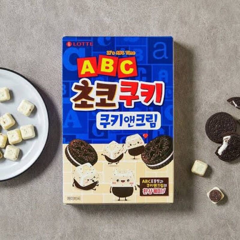 [พร้อมส่ง]คุกกี้&ครีม LOTTE ABC CHOCO COOKIE 50 g. | Lazada.co.th