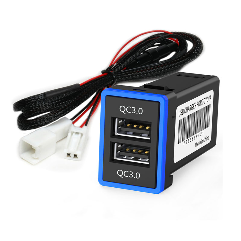 ชาร์ท USB QC 3.O ตรงรุ่นรถยนต์ โตโยต้า รถเก๋ง แบบ2พอร์ท ชาร์ทเร็ว มีทั้งแบบสายวายซ็อกเก็ต/และสาย ...