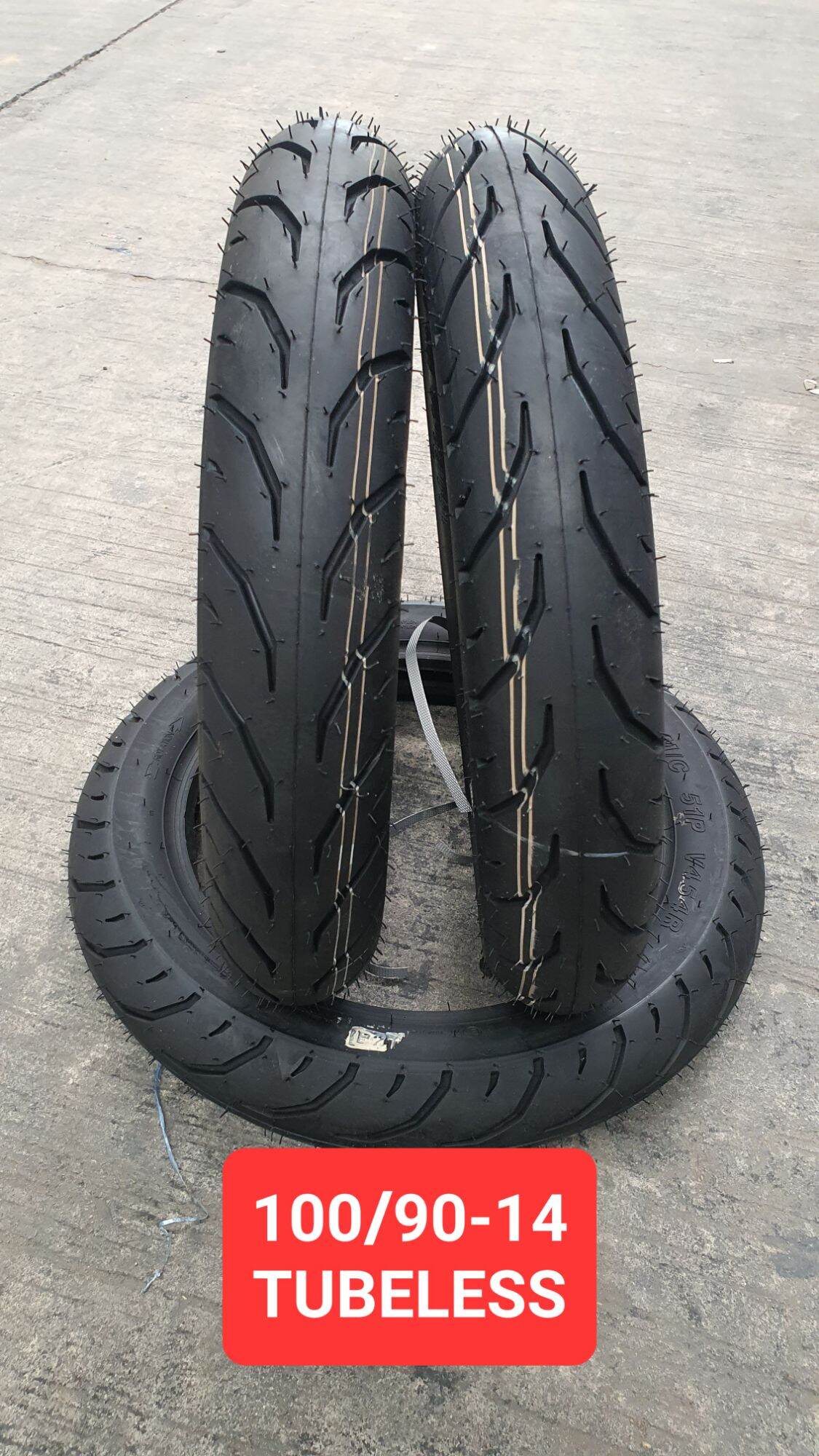 ยางนอก 10090-14 B454 ยางใหม่ เกรดB ลบตรา tubeless - Tire Society - ThaiPick