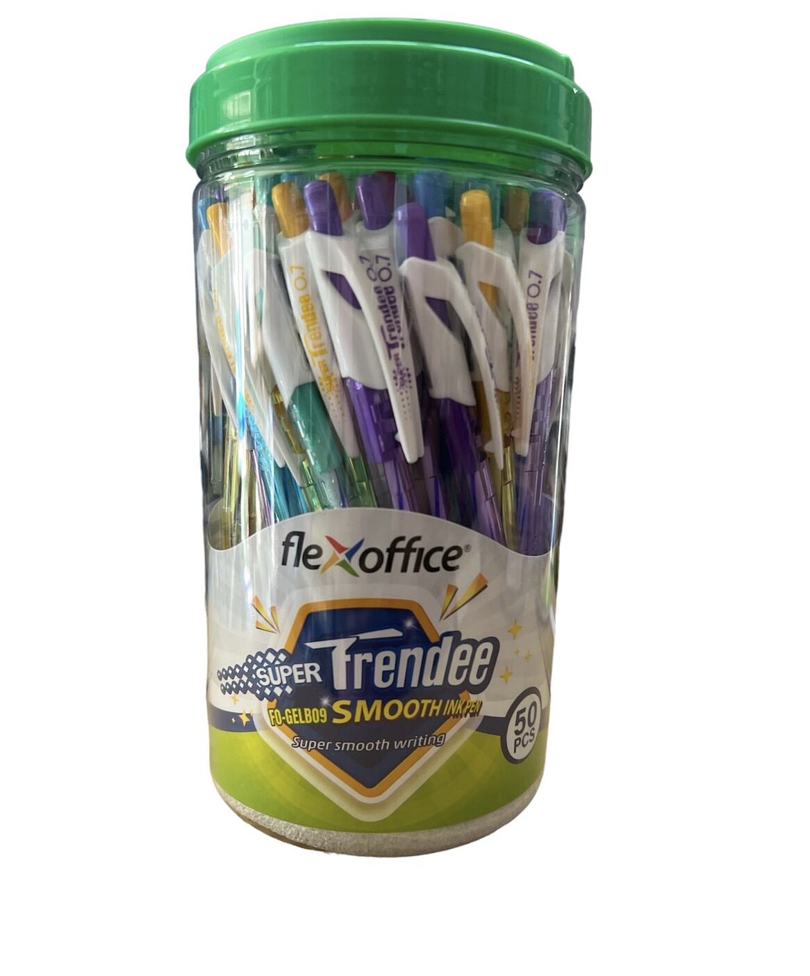 ปากกาลูกลื่นหมึกน้ำมัน Flex Office 0.7มม. (50ด้าม) รุ่น Super Trendee ...