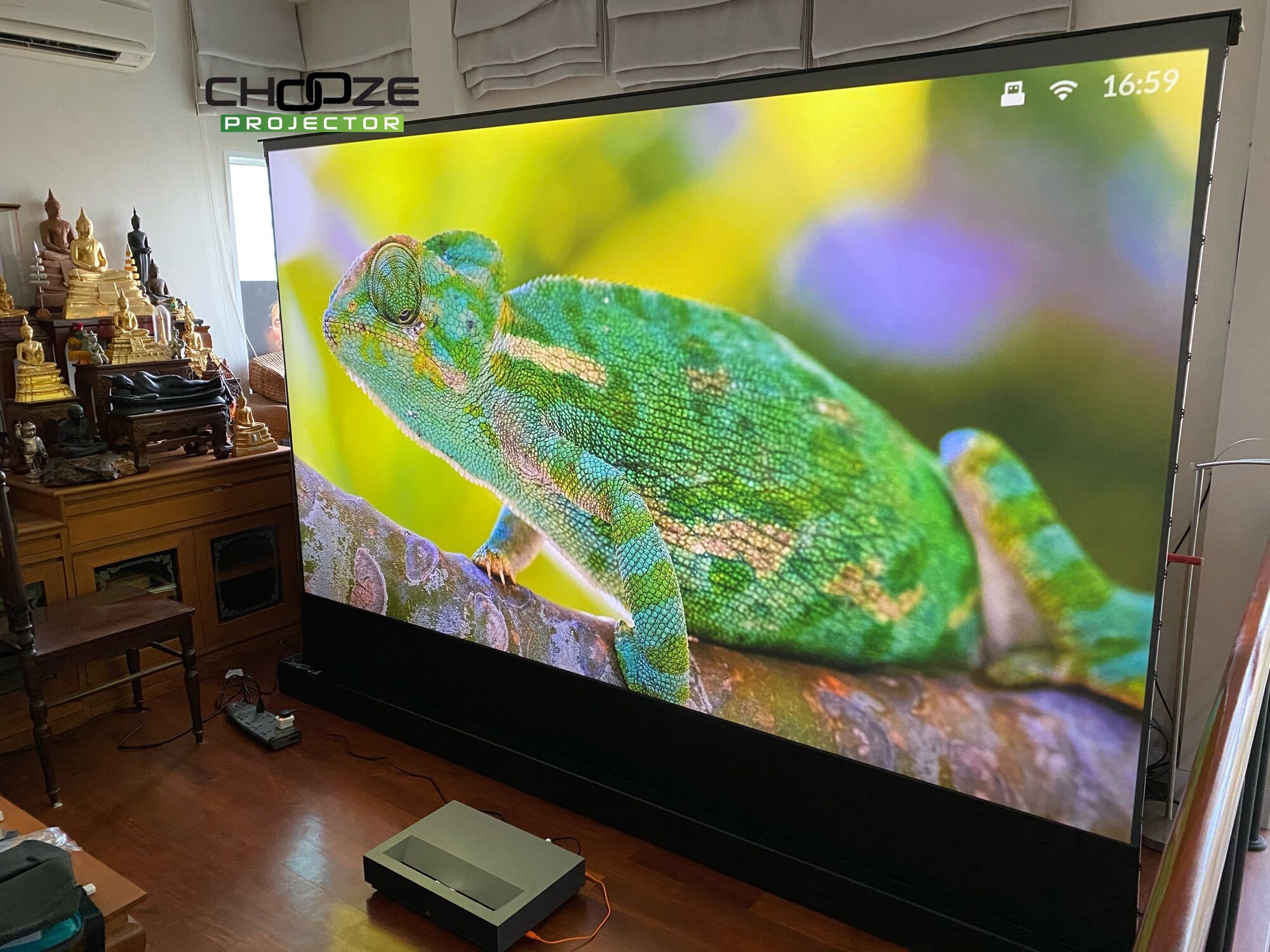 Vividstorm S PRO P 100 120 sound acoustically transparent floor screen ...