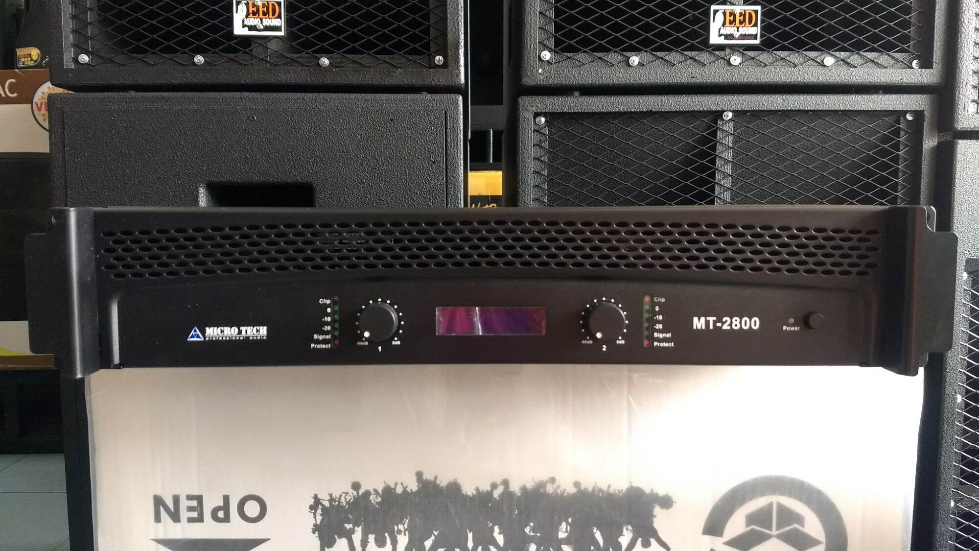 แอมป์ MICROTECH MT-2800 หม้อแปลง มีครอสแยกซับในตัว | Lazada.co.th