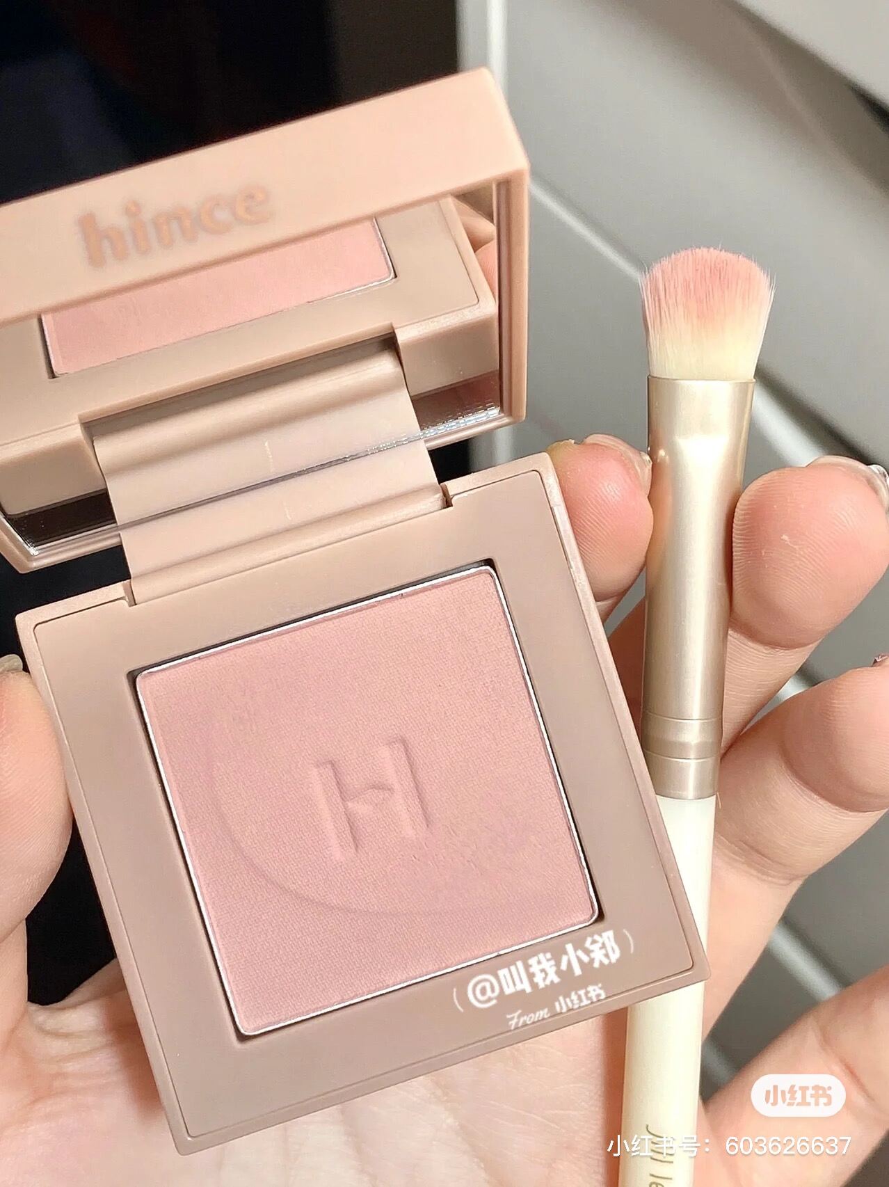 สีชมพูอ่อนสีเทาอายแชโดว์สีเดียวสไตล์เกาหลี hince Wei Si v002สีพื้นด้านติดทนนาน | Lazada.co.th