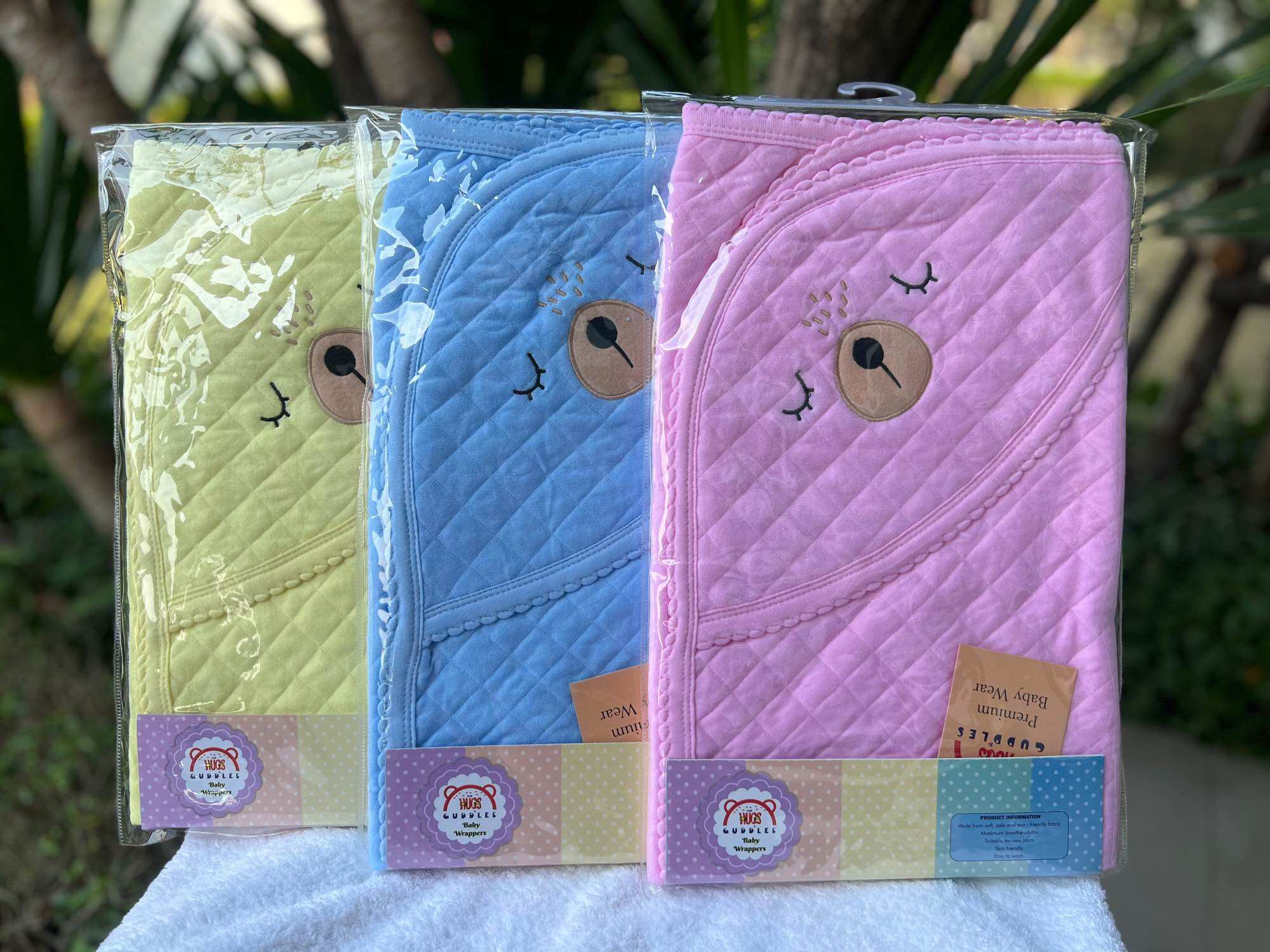 Baby wrapper in jacquard fabric ผ้าห่อตัว ผ้าห่ม เด็กแรกเกิด ทารก เด็ก ...