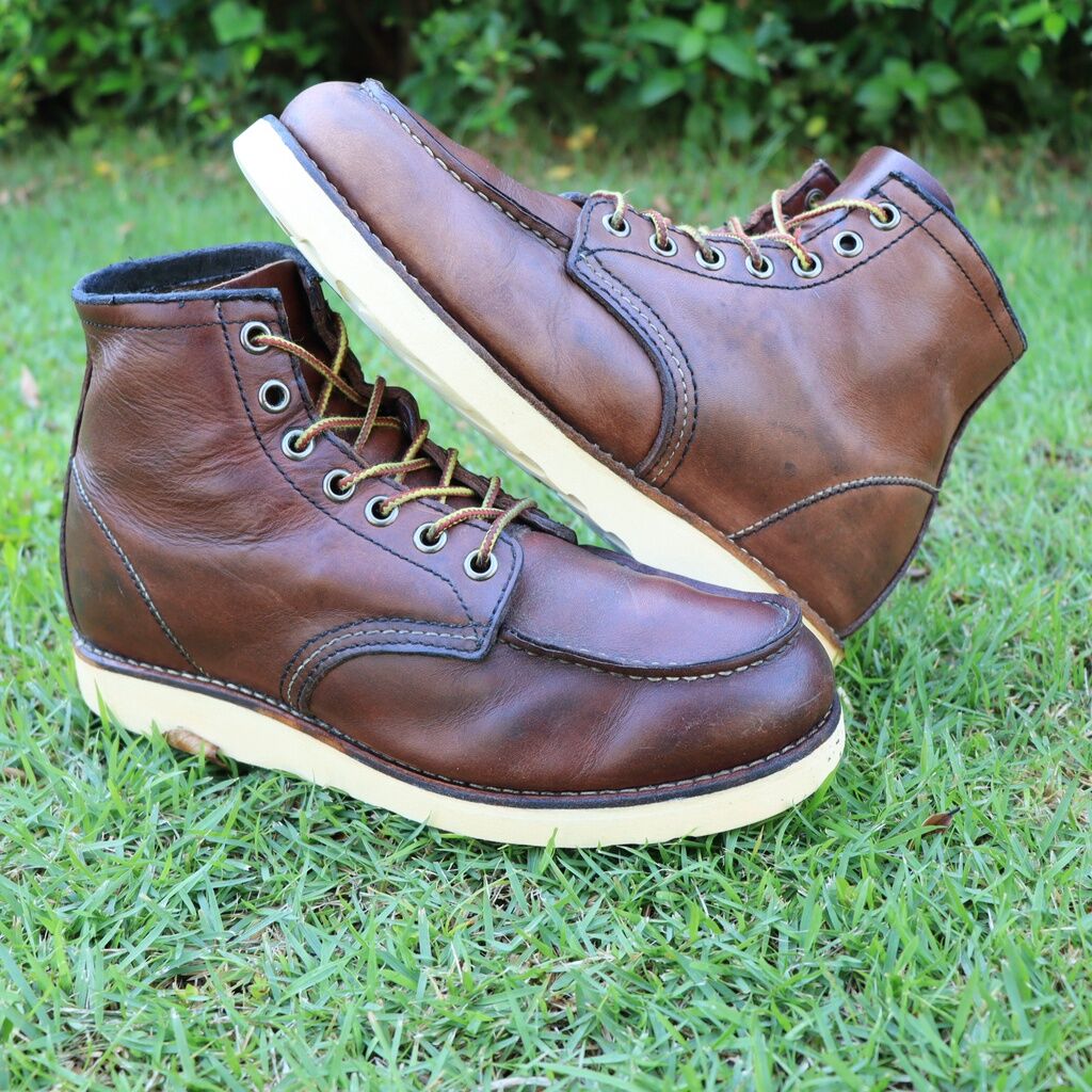 ส่งฟรี รองเท้า Hawkins Moc Toe Boot บูทหัวจีบ โทนไวน์แดง ขนาด 6.5us39eu ...