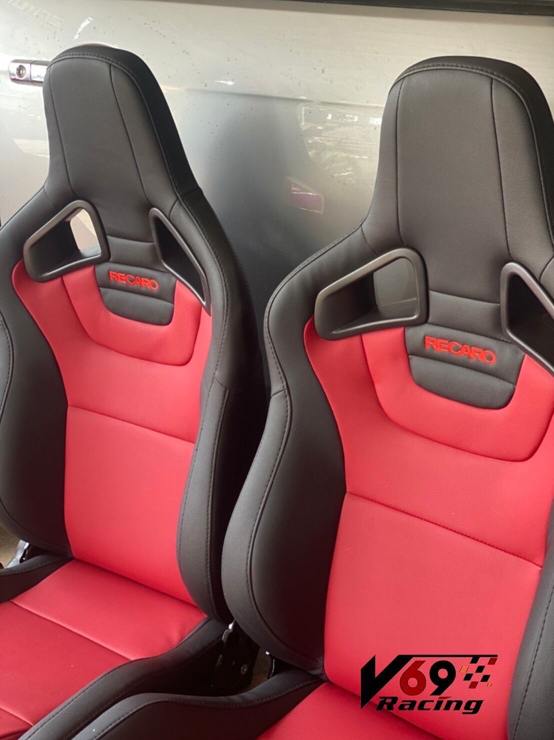 เบาะรถยนต์ Recaro CS เบาะหนังทรงสปอร์ต สีแดงดำ งานไทยคุณภาพดี 100% ...