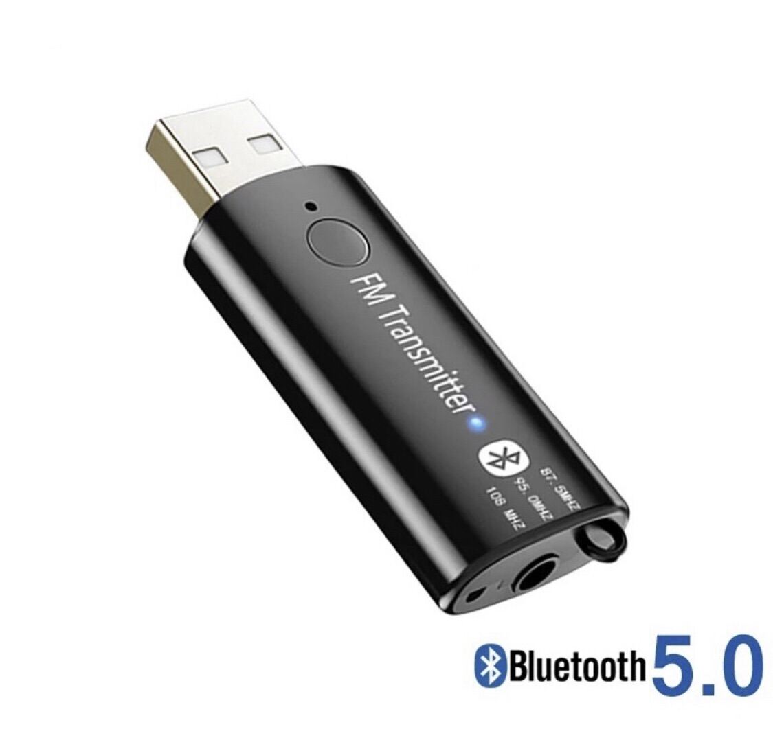 Mini USB FM Transmitter Wireless Car Kit Receiver Stereo Muic Bluetooth 5.0 Adapter For Car With ...