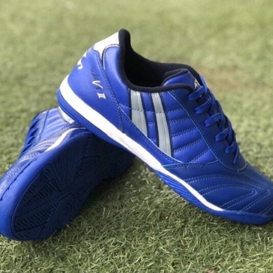 (PANลิขสิทธิ์)รองเท้าฟุตซอล PAN WAVE II หนังวัว สีใหม่ สีน้ำเงิน ไซส์ ...