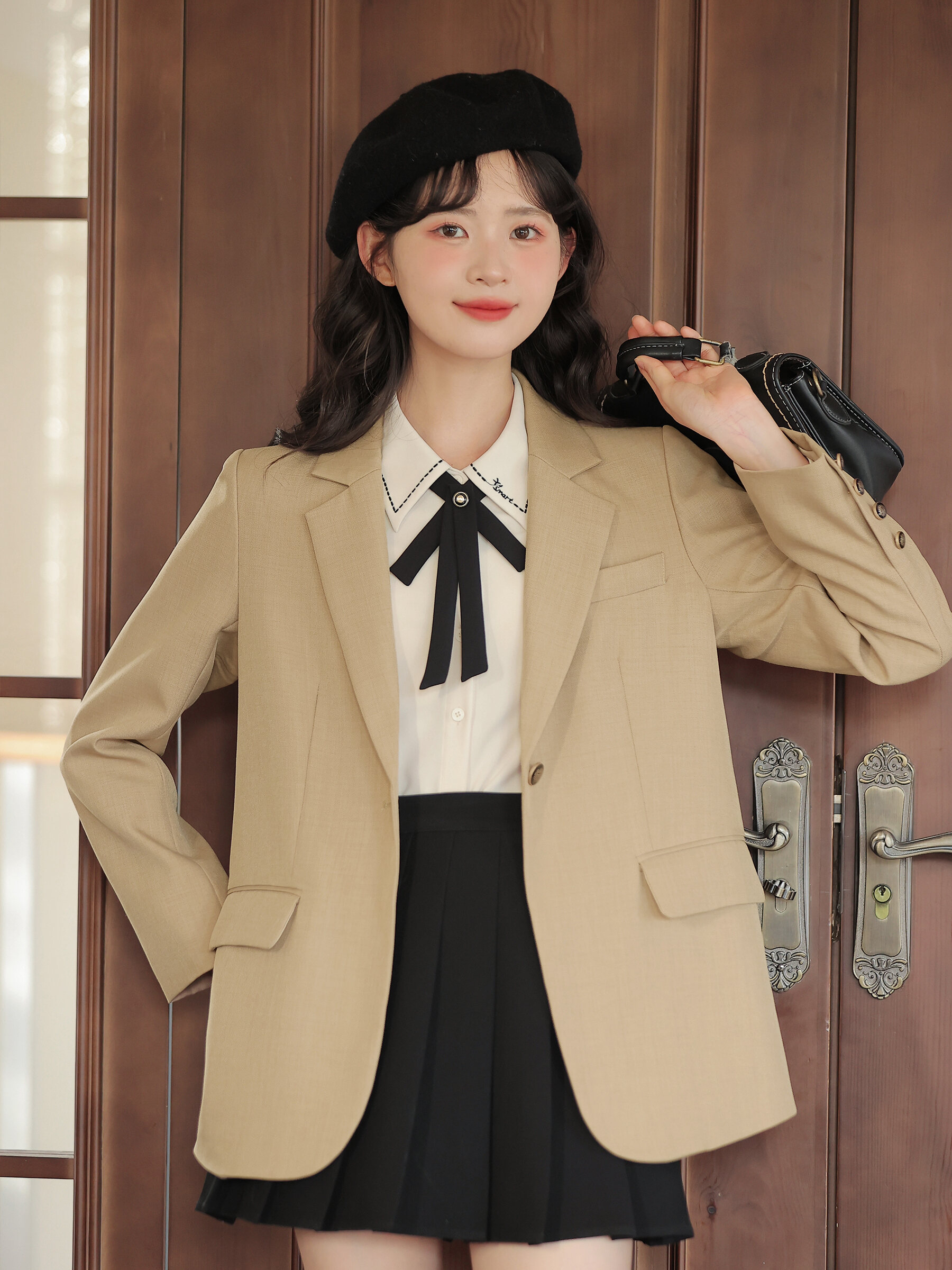 Lingjiu ผู้หญิง ลำลอง ทันสมัย ขากว้าง ชุดสูท เสื้อแจ็คเก็ต ฤดูใบไม้ผลิ ฤดูร้อน 2024 สินค้าใหม่มา ...