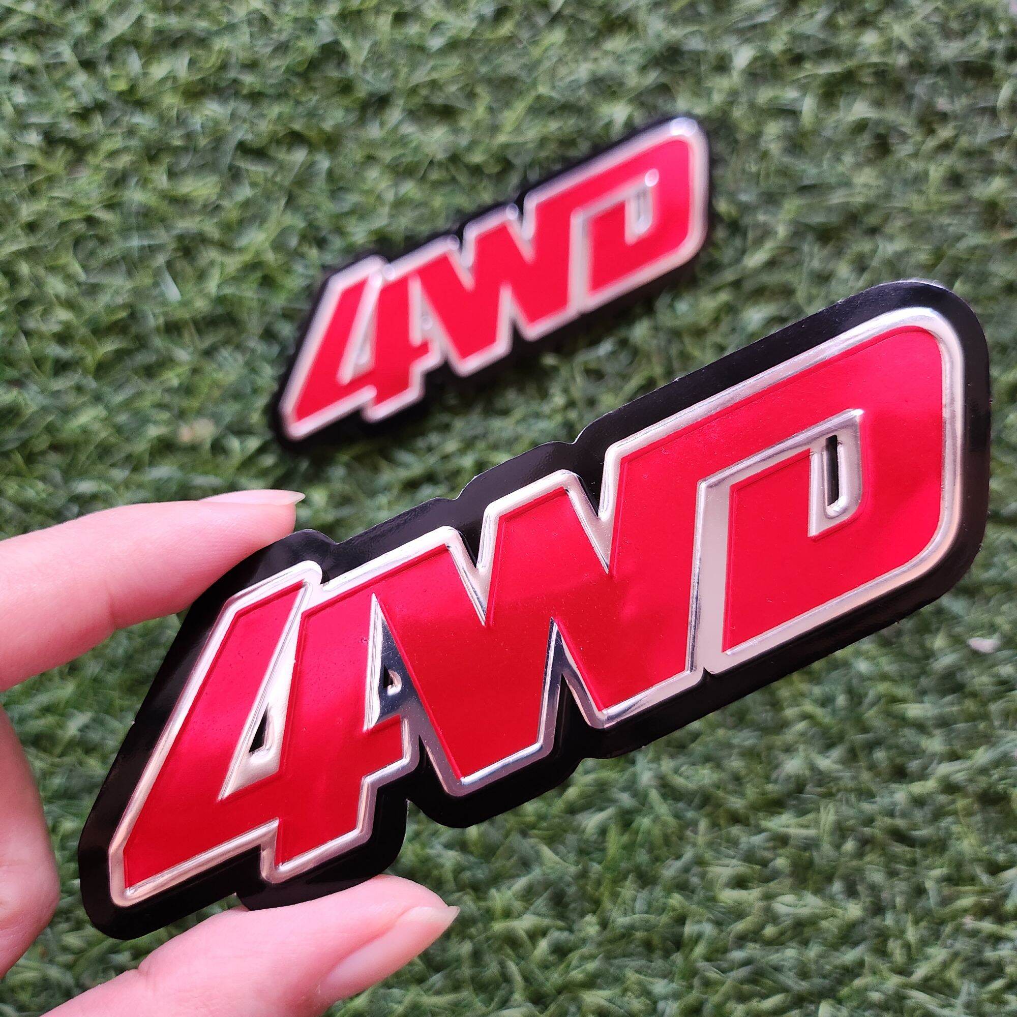 สติ๊กเกอร์ 4x4 offroad 4wd (2ชิ้น) 3D อลูมิเนียมฟอยล์ สติ๊กเกอร์อเนก ...