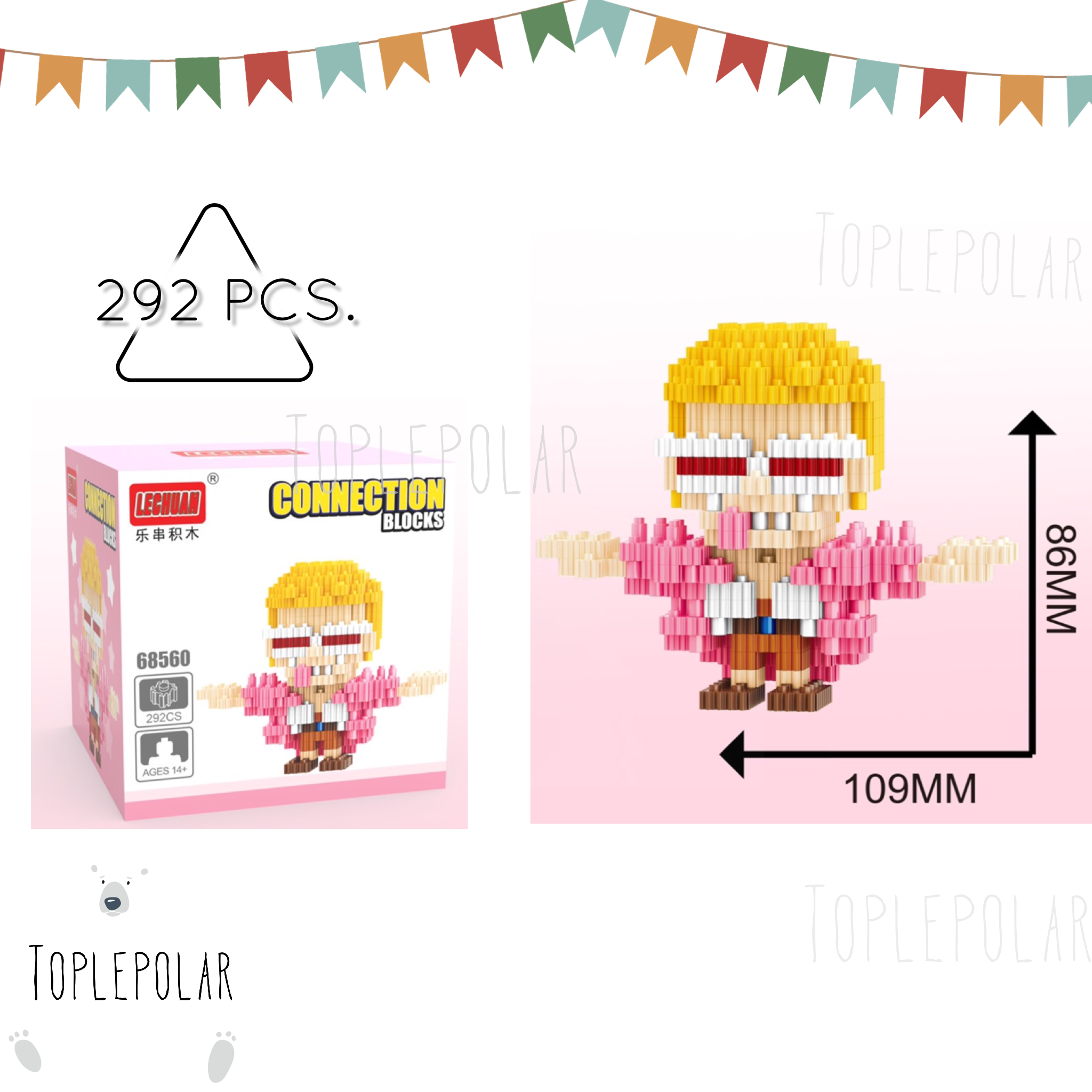 ชุดตัวต่อ เรโก้นาโน Block เรโก้จิ๋ว Lechuan 68560 ชุดโจรสลัดหมวกฟาง ชาย ...