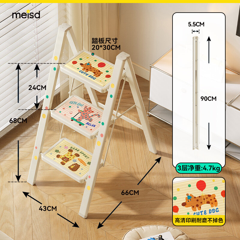 Stainless Steel Ladder Folding Indoor Thickened Retractable Home Use ...