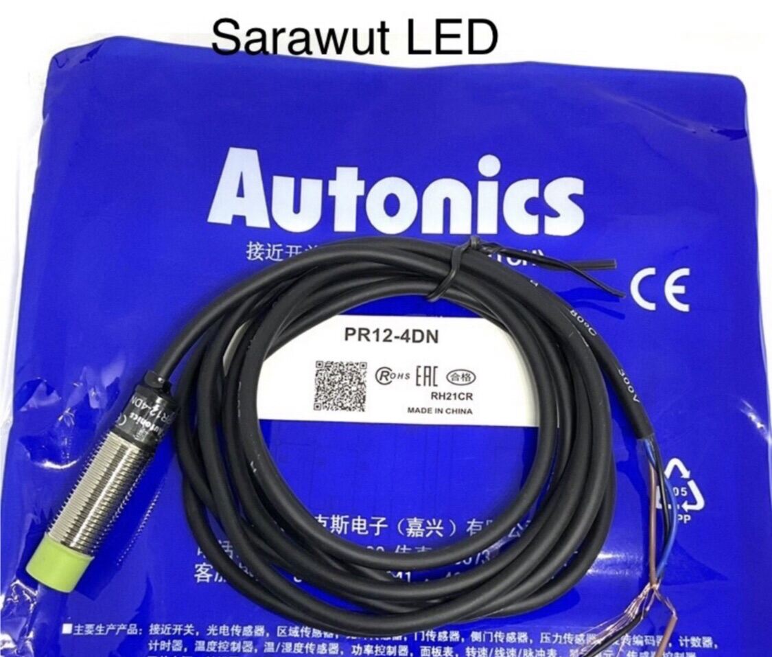 เซ็นเซอร์ PR12-4DN AUTONICS Inductive proximity sensor Ø12mm-ระยะการจับโลหะ4 mm NPN-NO12- 24 VDC ...
