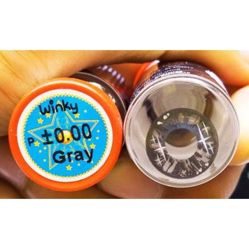 คอนแทคเลนส์ รุ่น Bling / Winky ยี่ห้อ Pretty doll ตาโตแบ้วๆ มีสี เทา ...