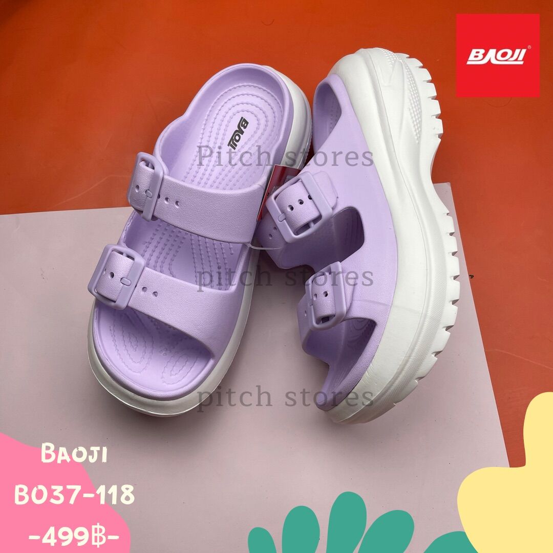 รองเท้าแตะผู้หญิง Baoji รุ่น BO37-118 คละสี ส้นสูง 2 นิ้ว (เบอร์ 36-40 ...