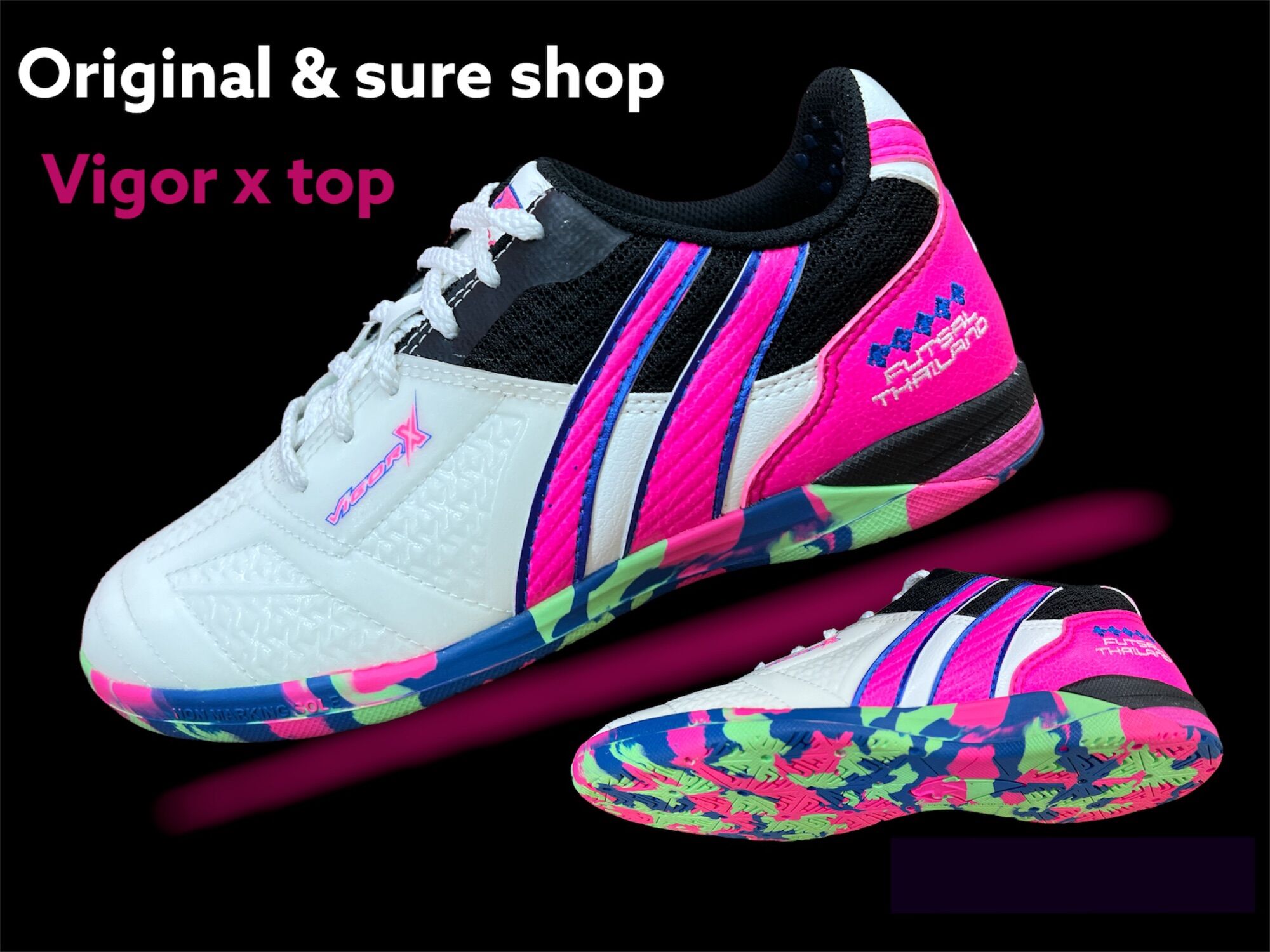 รองเท้าฟุตซอล pan Vigor x top microfiber PF14AA - Original & sure shop ...