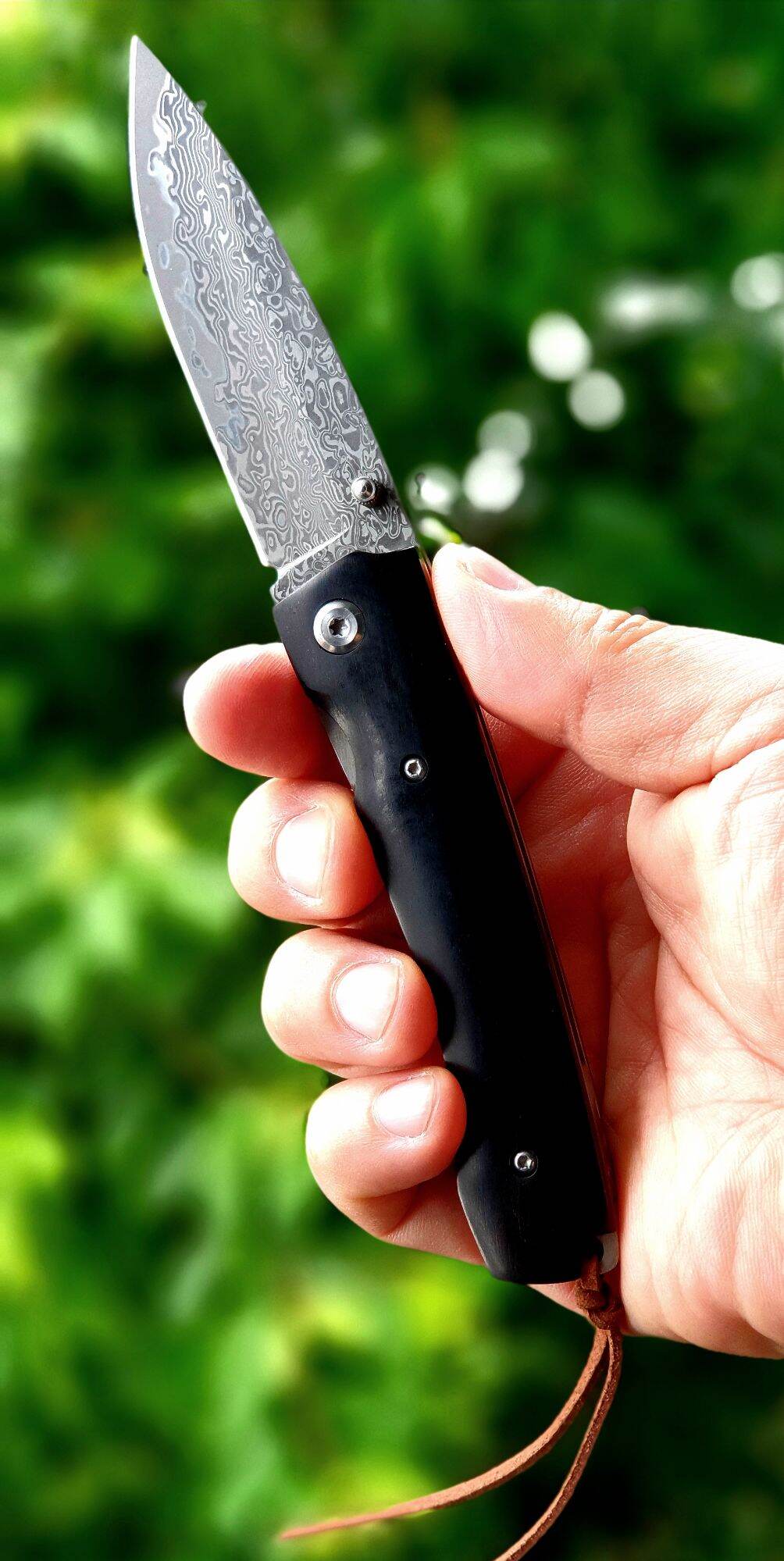 มีดพับ ดามัสกัส Damascus folding knife, core VG10 - Creative Engine ...